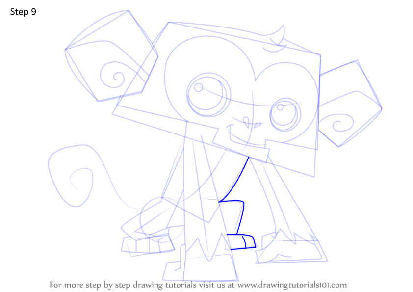How to Draw Monkey from Animal Jam (Animal Jam) Step by Step ...