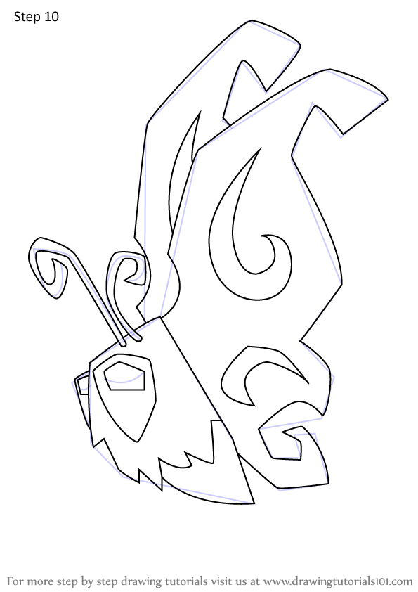How to Draw Pet Butterfly from Animal Jam (Animal Jam) Step by Step ...