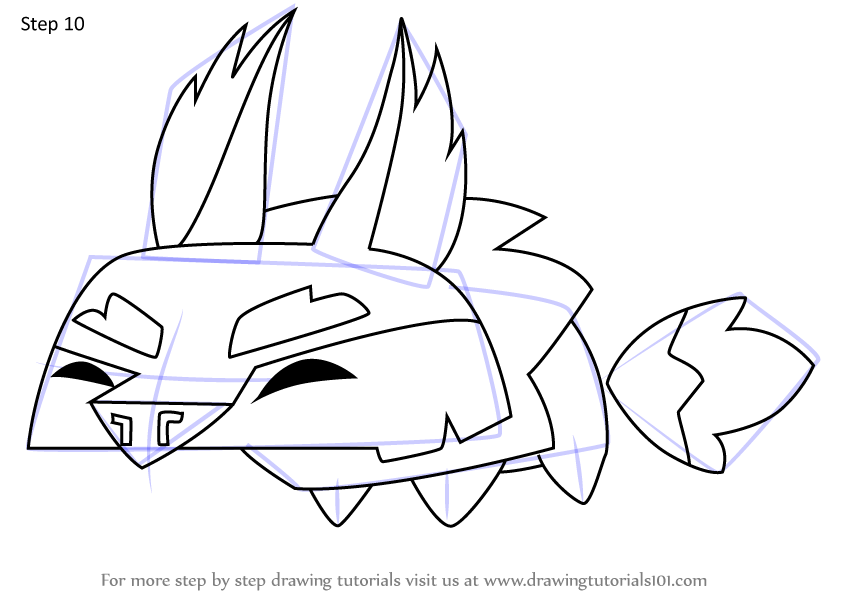 How to Draw Pet Direwolf from Animal Jam (Animal Jam) Step by Step ...