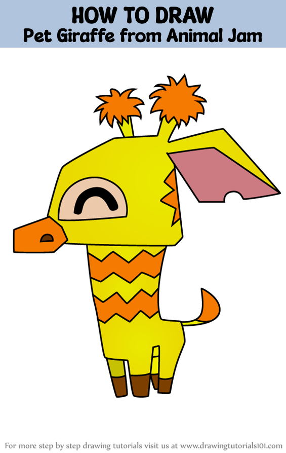 How to Draw Pet Giraffe from Animal Jam (Animal Jam) Step by Step ...