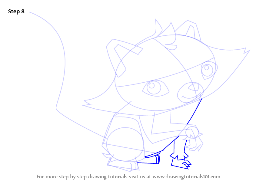 How to Draw Raccoon from Animal Jam (Animal Jam) Step by Step ...