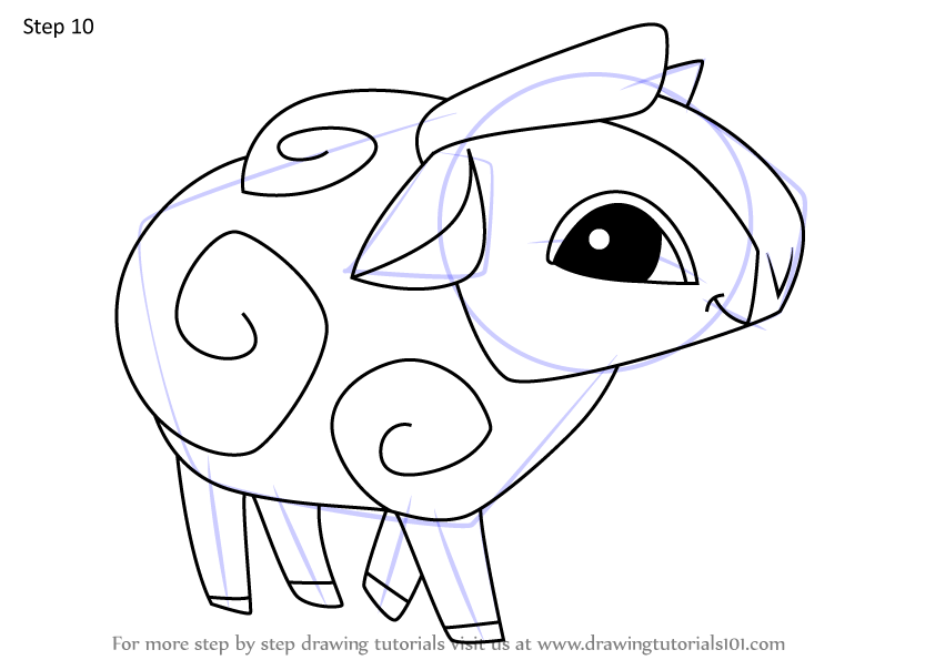 How to Draw Sheep from Animal Jam (Animal Jam) Step by Step ...