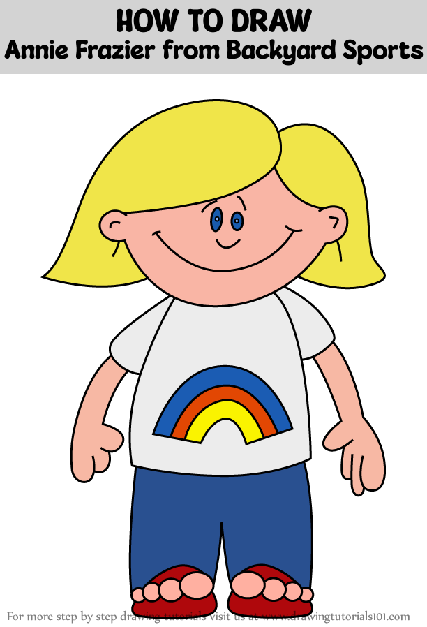 How to Draw Annie Frazier from Backyard Sports (Backyard Sports) Step ...