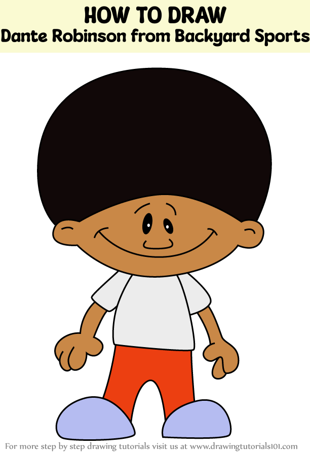 How to Draw Dante Robinson from Backyard Sports (Backyard Sports) Step ...
