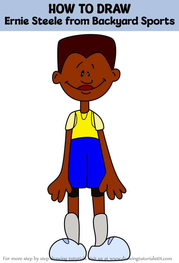 How to Draw Ernie Steele from Backyard Sports (Backyard Sports) Step by ...