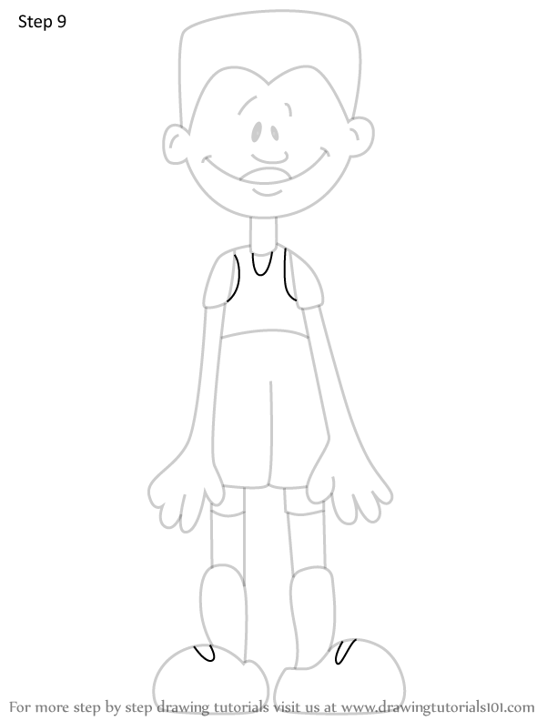 How to Draw Ernie Steele from Backyard Sports (Backyard Sports) Step by ...