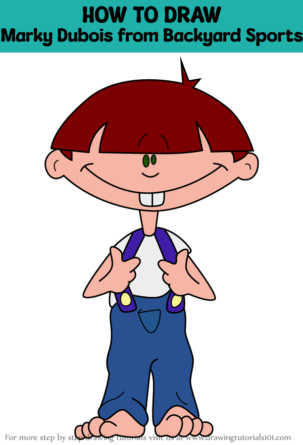 How to Draw Marky Dubois from Backyard Sports (Backyard Sports) Step by ...