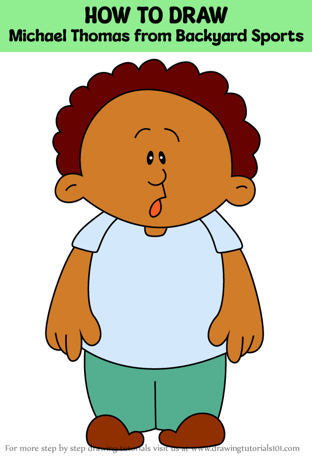 How to Draw Michael Thomas from Backyard Sports (Backyard Sports) Step ...