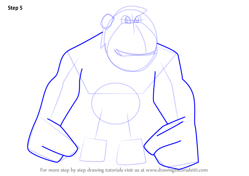 How to Draw Conga the Ape from Banjo-Kazooie (Banjo-Kazooie) Step by ...