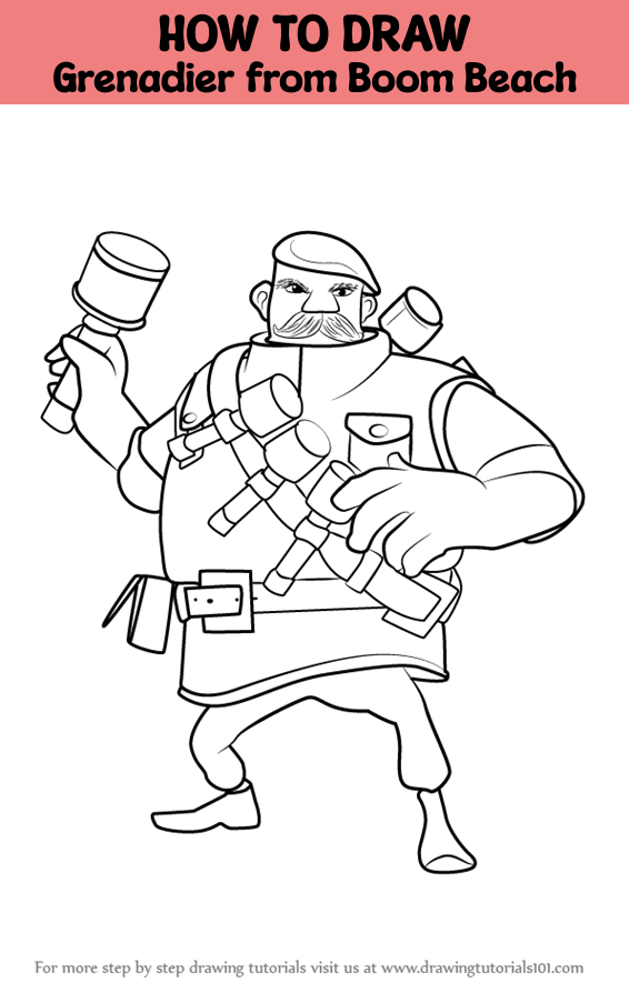 How to Draw Grenadier from Boom Beach (Boom Beach) Step by Step ...