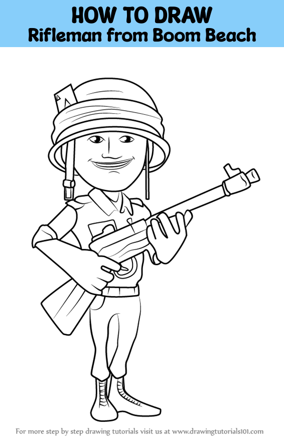 How to Draw Rifleman from Boom Beach (Boom Beach) Step by Step ...