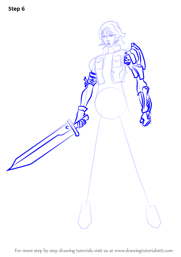 How to Draw Athena from Borderlands (Borderlands) Step by Step ...