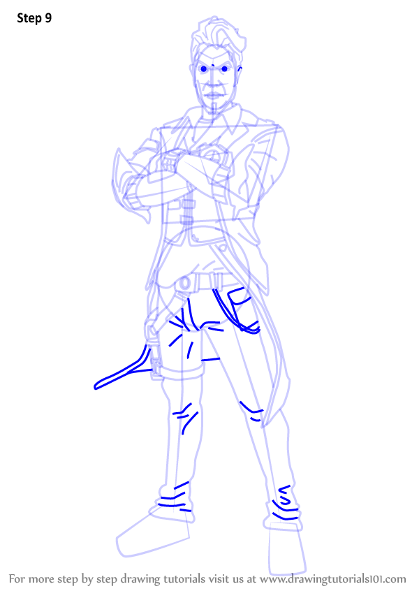 How to Draw Handsome Jack from Borderlands (Borderlands) Step by Step ...