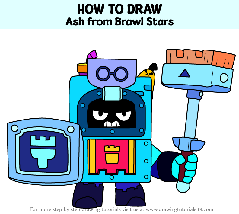 How to Draw Ash from Brawl Stars (Brawl Stars) Step by Step ...