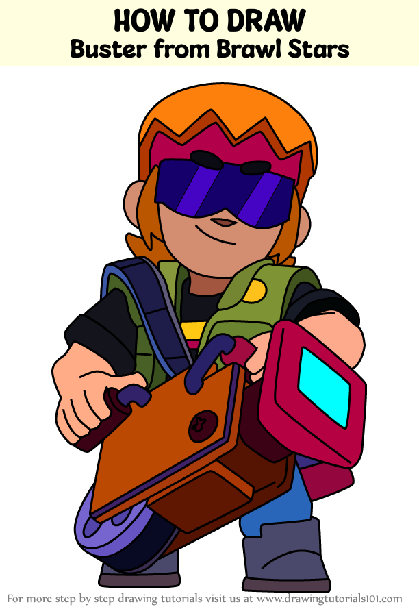 How to Draw Buster from Brawl Stars (Brawl Stars) Step by Step ...