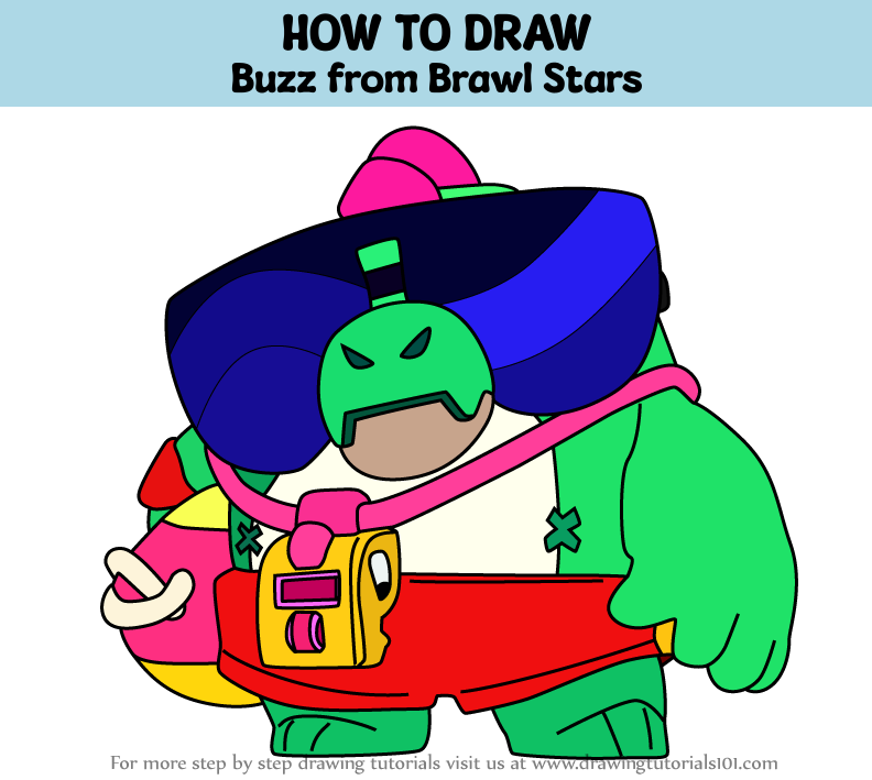 How to Draw Buzz from Brawl Stars (Brawl Stars) Step by Step ...