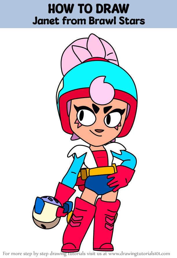 How to Draw Janet from Brawl Stars (Brawl Stars) Step by Step ...