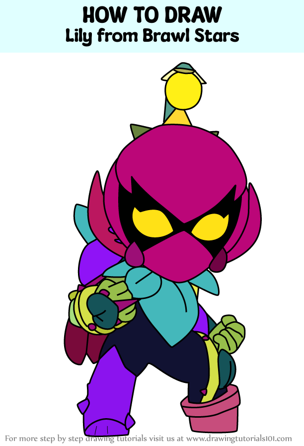 How to Draw Lily from Brawl Stars (Brawl Stars) Step by Step ...