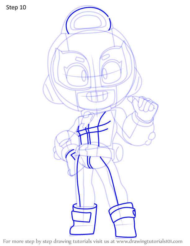 How to Draw Max from Brawl Stars (Brawl Stars) Step by Step ...