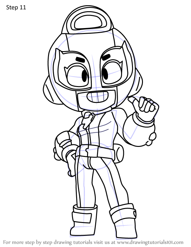 How to Draw Max from Brawl Stars (Brawl Stars) Step by Step ...