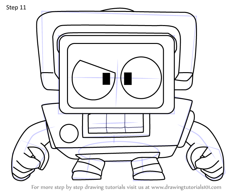 How to Draw R-T from Brawl Stars (Brawl Stars) Step by Step ...