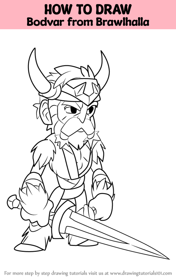 How to Draw Bodvar from Brawlhalla (Brawlhalla) Step by Step ...