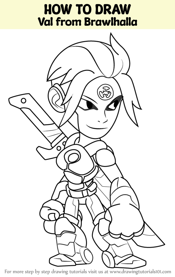 How to Draw Val from Brawlhalla (Brawlhalla) Step by Step ...