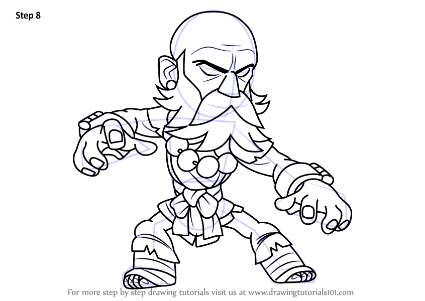 How to Draw Wu Shang from Brawlhalla (Brawlhalla) Step by Step ...