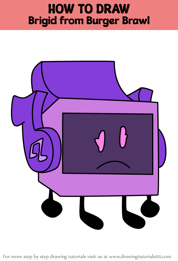 How to Draw Brigid from Burger Brawl (Burger Brawl) Step by Step ...