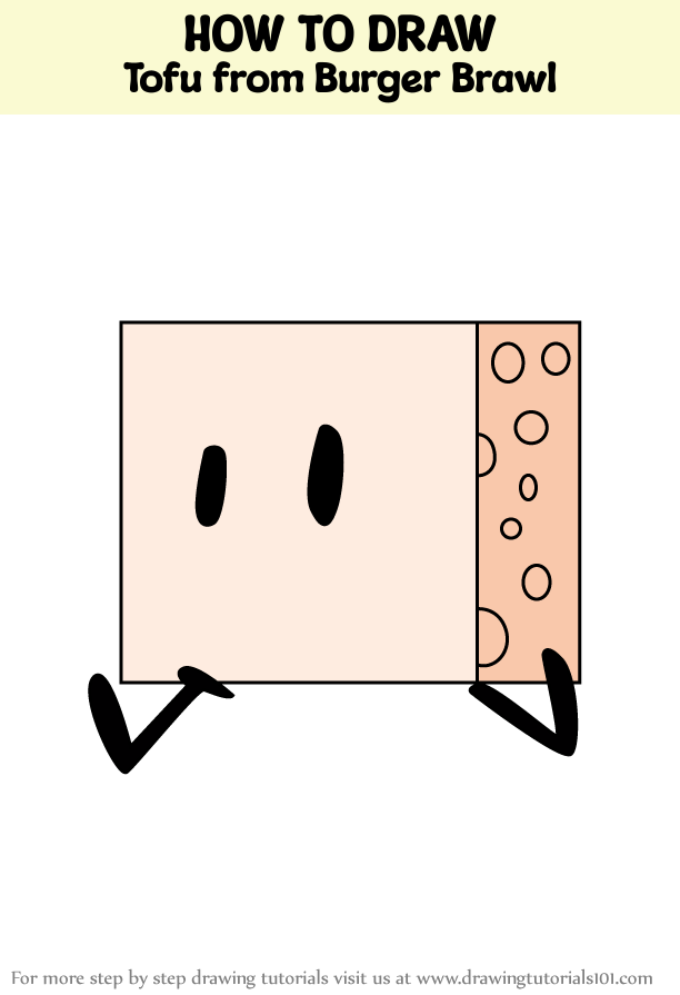 How to Draw Tofu from Burger Brawl (Burger Brawl) Step by Step ...