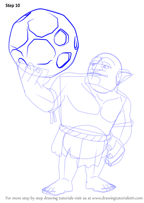 How to Draw Bowler from Clash of the Clans (Clash of the Clans) Step by ...
