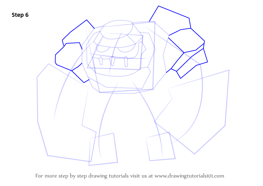 How to Draw Golem from Clash of the Clans (Clash of the Clans) Step by ...