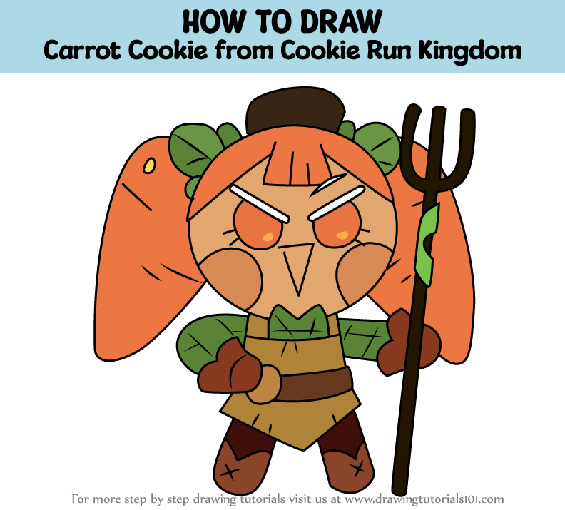 How to Draw Carrot Cookie from Cookie Run Kingdom (Cookie Run: Kingdom ...