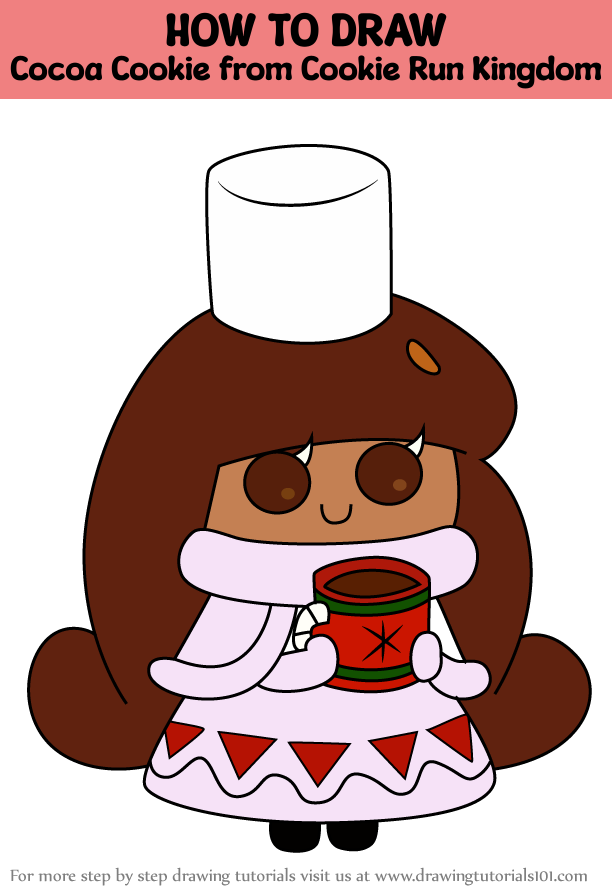 How to Draw Cocoa Cookie from Cookie Run Kingdom (Cookie Run: Kingdom ...