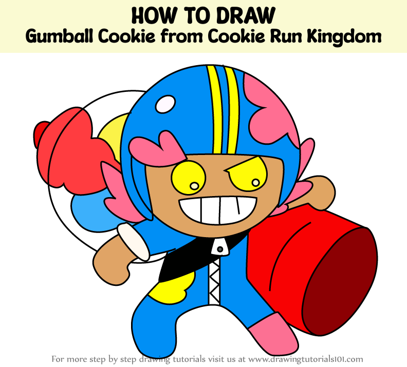 How to Draw Gumball Cookie from Cookie Run Kingdom (Cookie Run: Kingdom ...