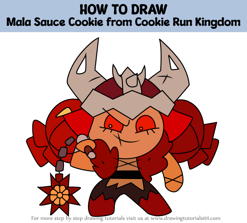 How to Draw Mala Sauce Cookie from Cookie Run Kingdom (Cookie Run ...