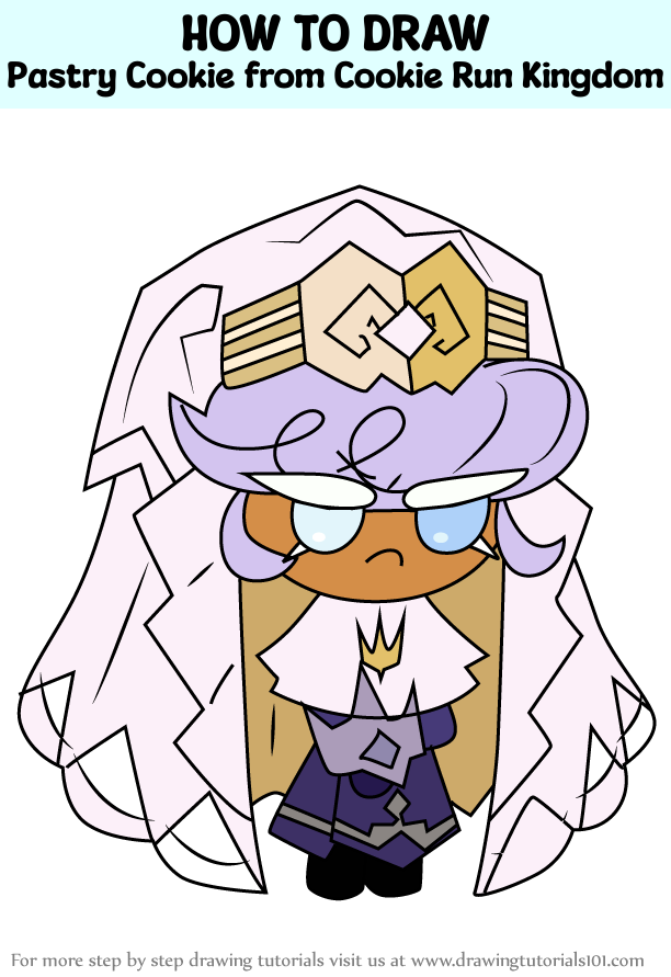 How to Draw Pastry Cookie from Cookie Run Kingdom (Cookie Run: Kingdom) Step by Step ...