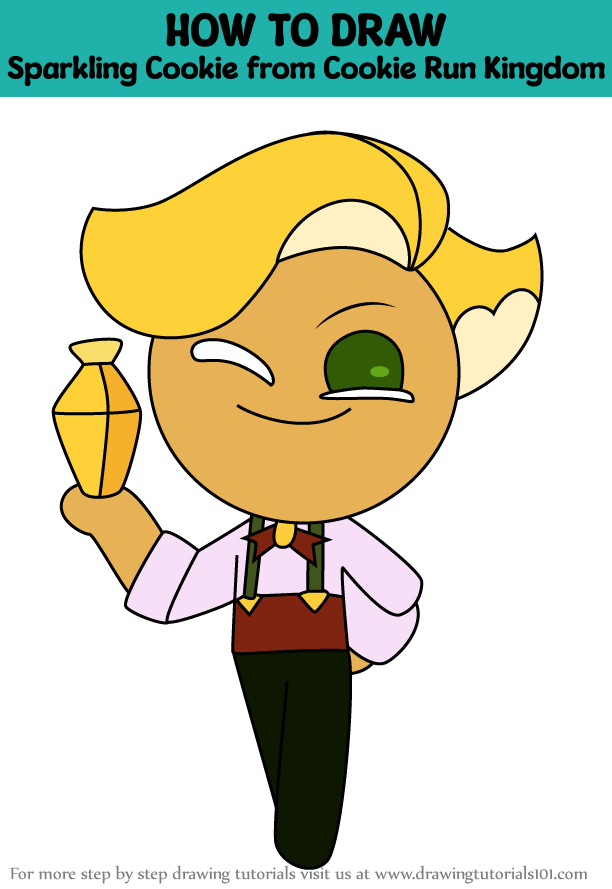 How to Draw Sparkling Cookie from Cookie Run Kingdom (Cookie Run: Kingdom) Step by Step ...