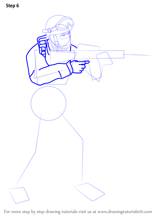 How to Draw Counter Terrorist from Counter Strike (Counter Strike) Step ...