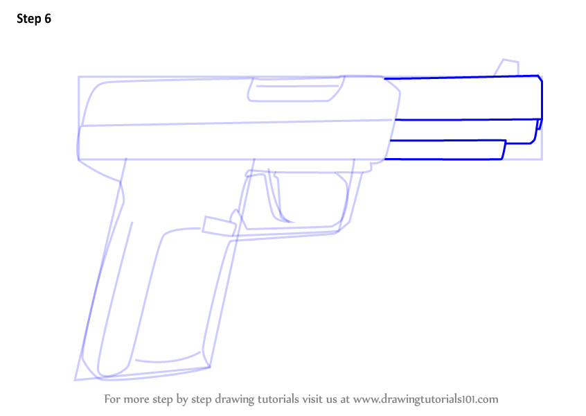How to Draw Five-SeveN from Counter Strike (Counter Strike) Step by ...