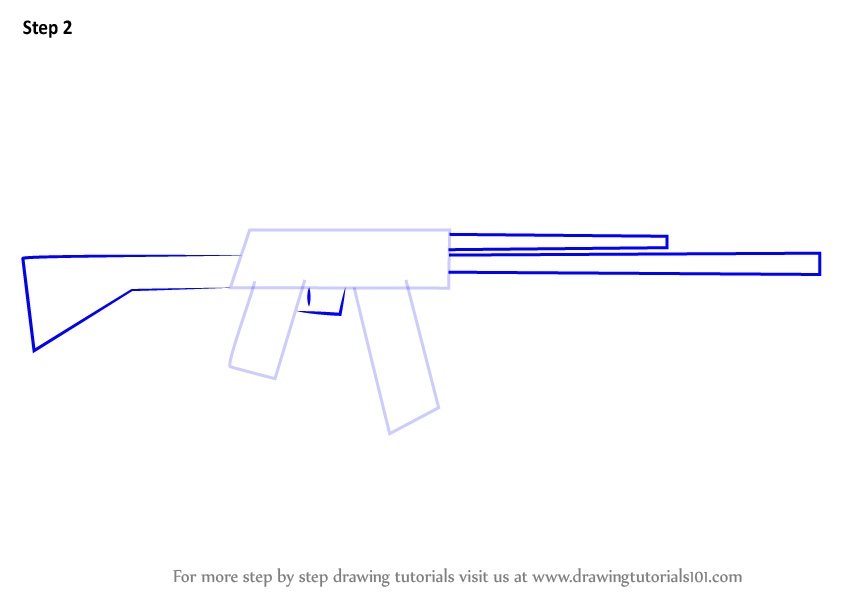 How to Draw Galil from Counter Strike (Counter Strike) Step by Step ...