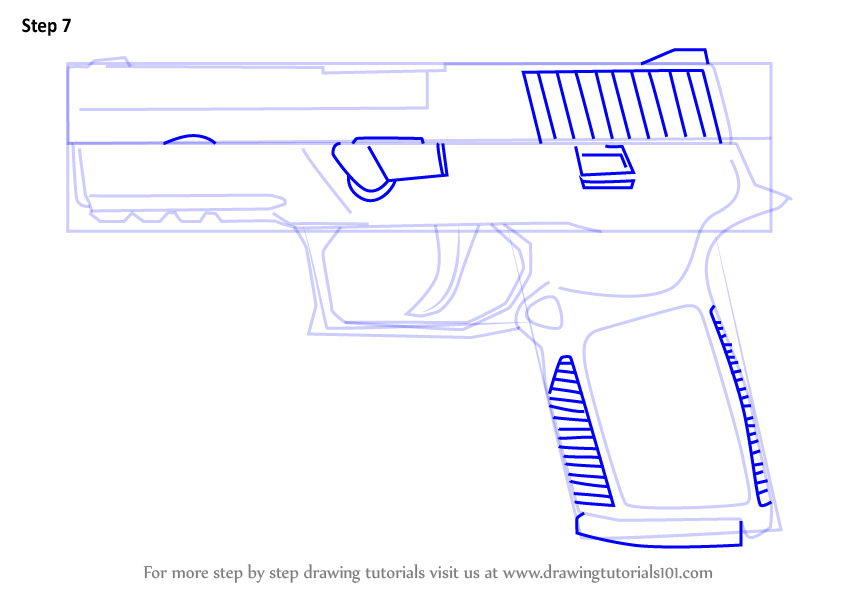 How to Draw P250 from Counter Strike (Counter Strike) Step by Step ...