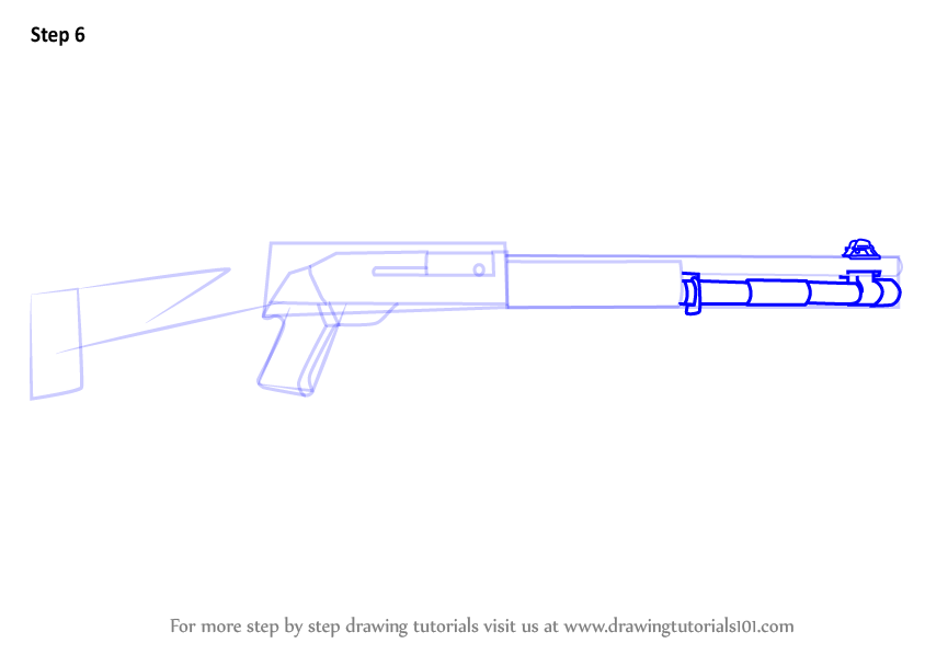 How to Draw XM1014 from Counter Strike (Counter Strike) Step by Step ...