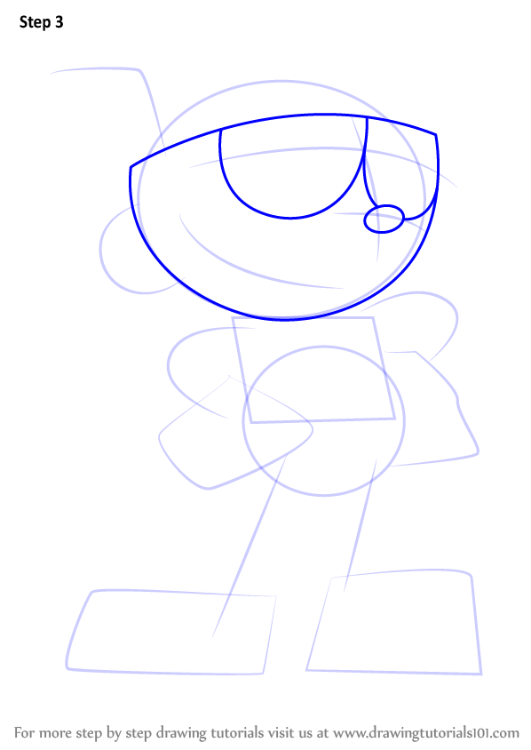 How to Draw Cuphead from Cuphead (Cuphead) Step by Step | DrawingTutorials101.com