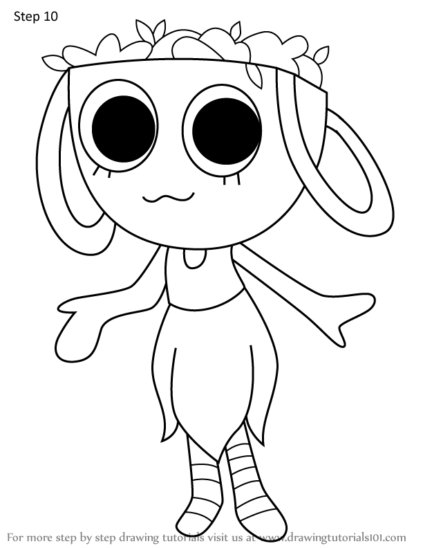 How to Draw Bassie Bloomington from Dandy's World (Dandy's World) Step ...