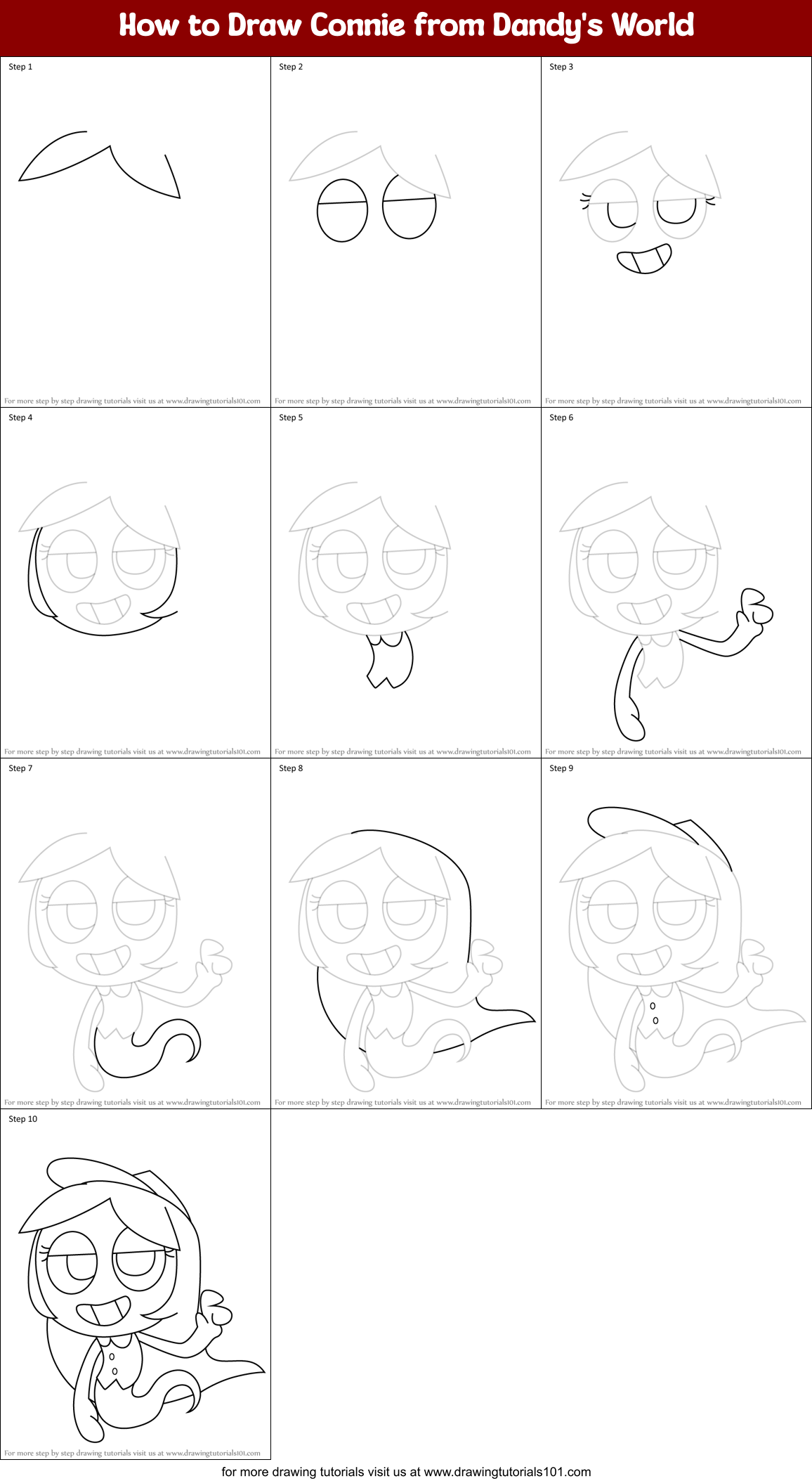 How to Draw Connie from Dandy's World (Dandy's World) Step by Step ...