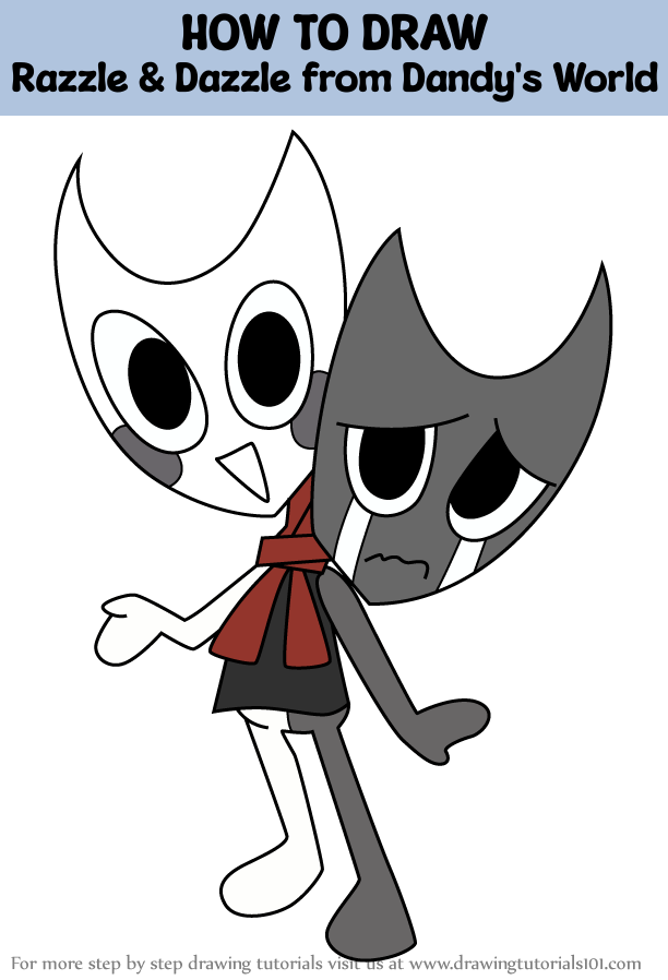 How to Draw Razzle & Dazzle from Dandy's World (Dandy's World) Step by ...