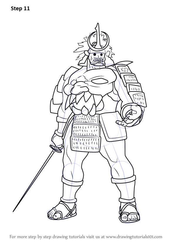 How to Draw Bishamon from Darkstalkers (Darkstalkers) Step by Step ...