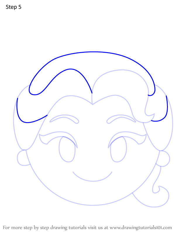 How To Draw Belle Face Step By Step