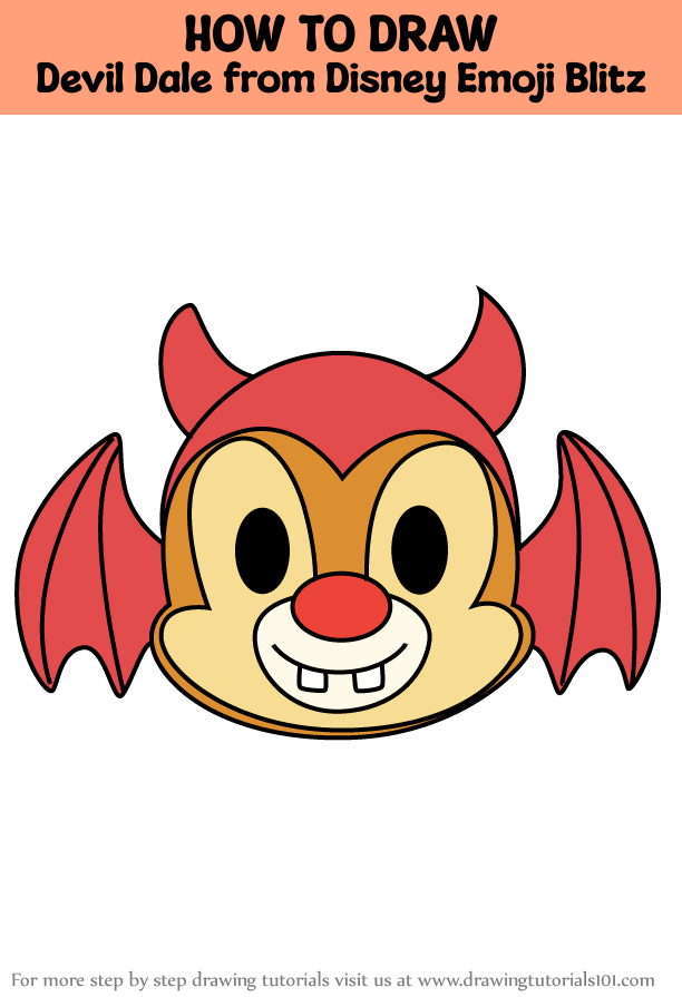 How to Draw Devil Dale from Disney Emoji Blitz (Disney Emoji Blitz ...